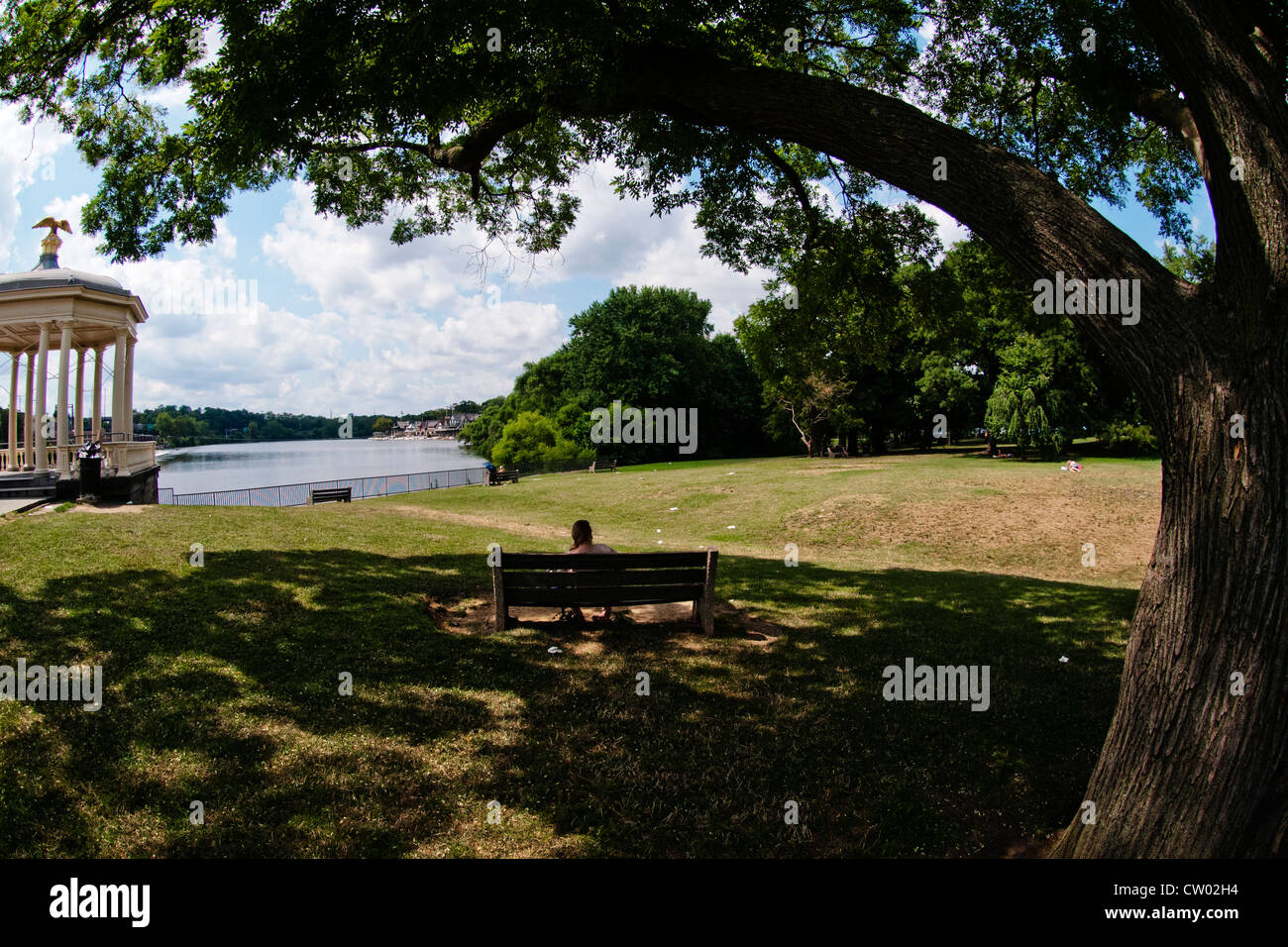 Schuylkill River waterfront landscape , Philadelphia; Pennsylvania; USA ...