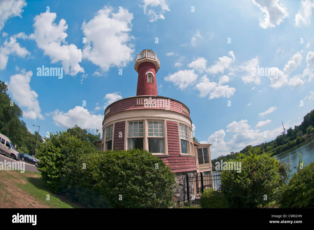 Turtle Rock Light on the Schuylkill River waterfront, Philadelphia ...