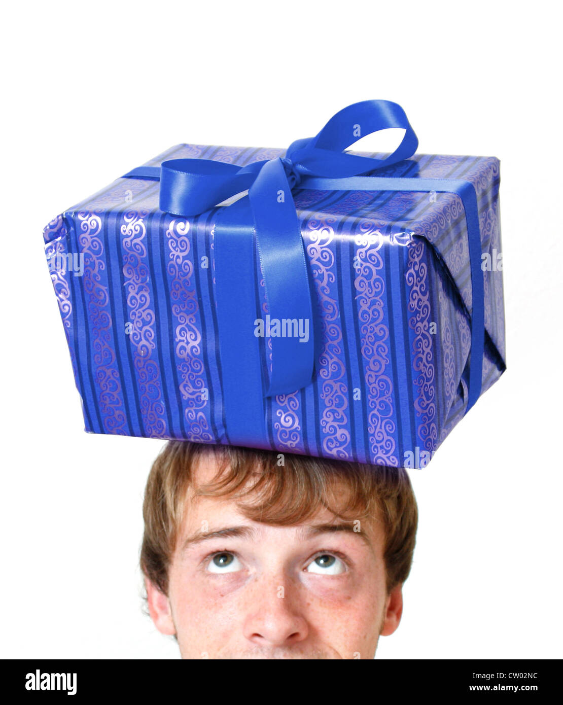 Present on head Stock Photo - Alamy