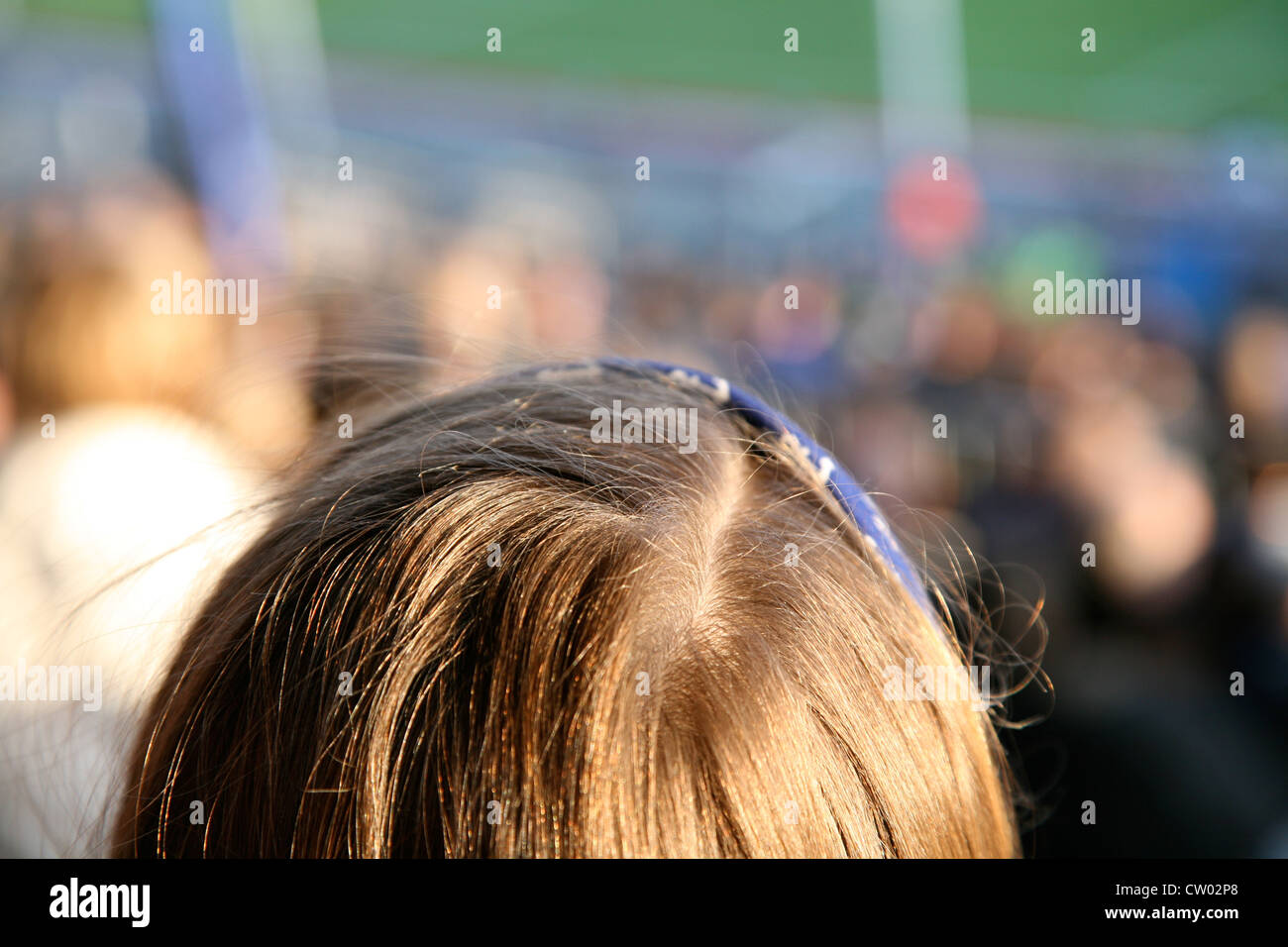 Head with blue ribbon Stock Photo - Alamy