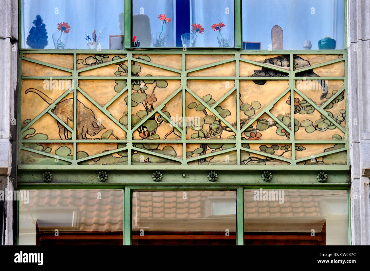 Brussels, Belgium. Paul Hankar's house (1893 - Paul Hankar) Rue Defacqz ...