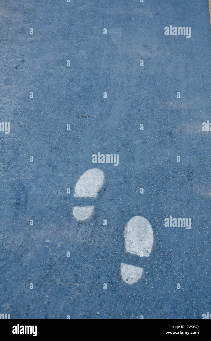 footmarks on the way Stock Photo - Alamy