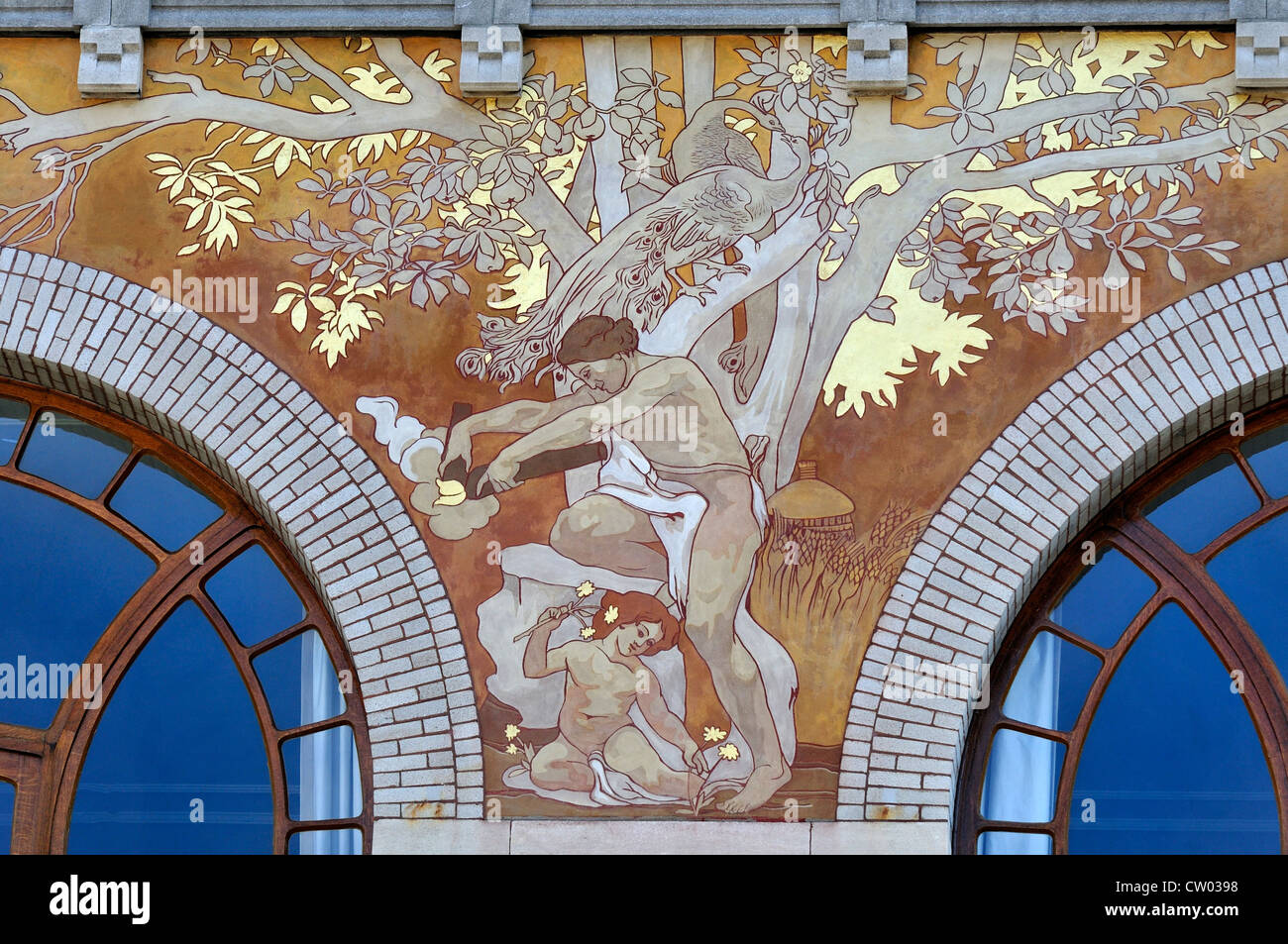 Brussels, Belgium. Ciamberlani house (1897 - Paul Hankar) Rue Defacqz ...