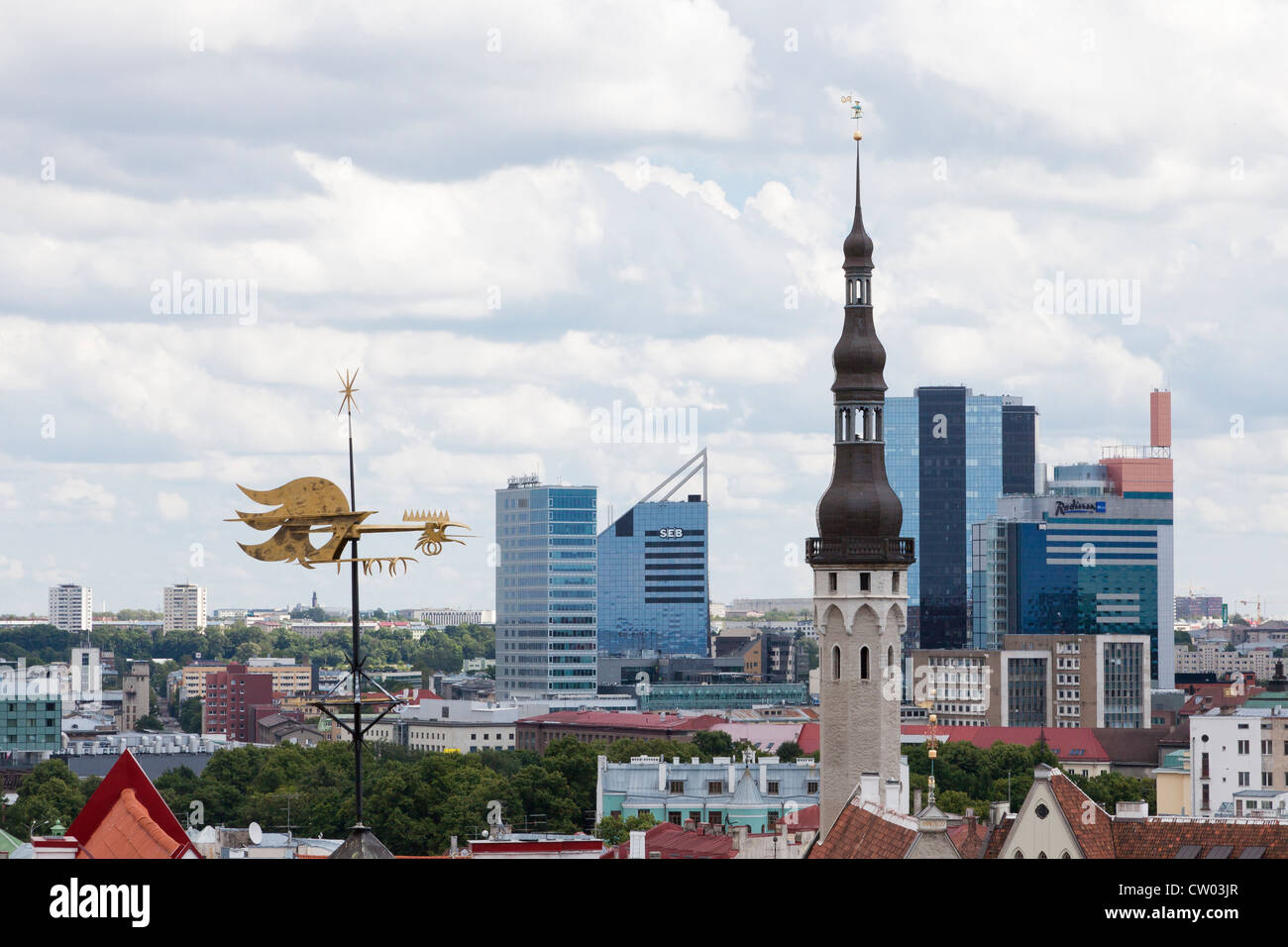 Tallinn, old and new Stock Photo - Alamy