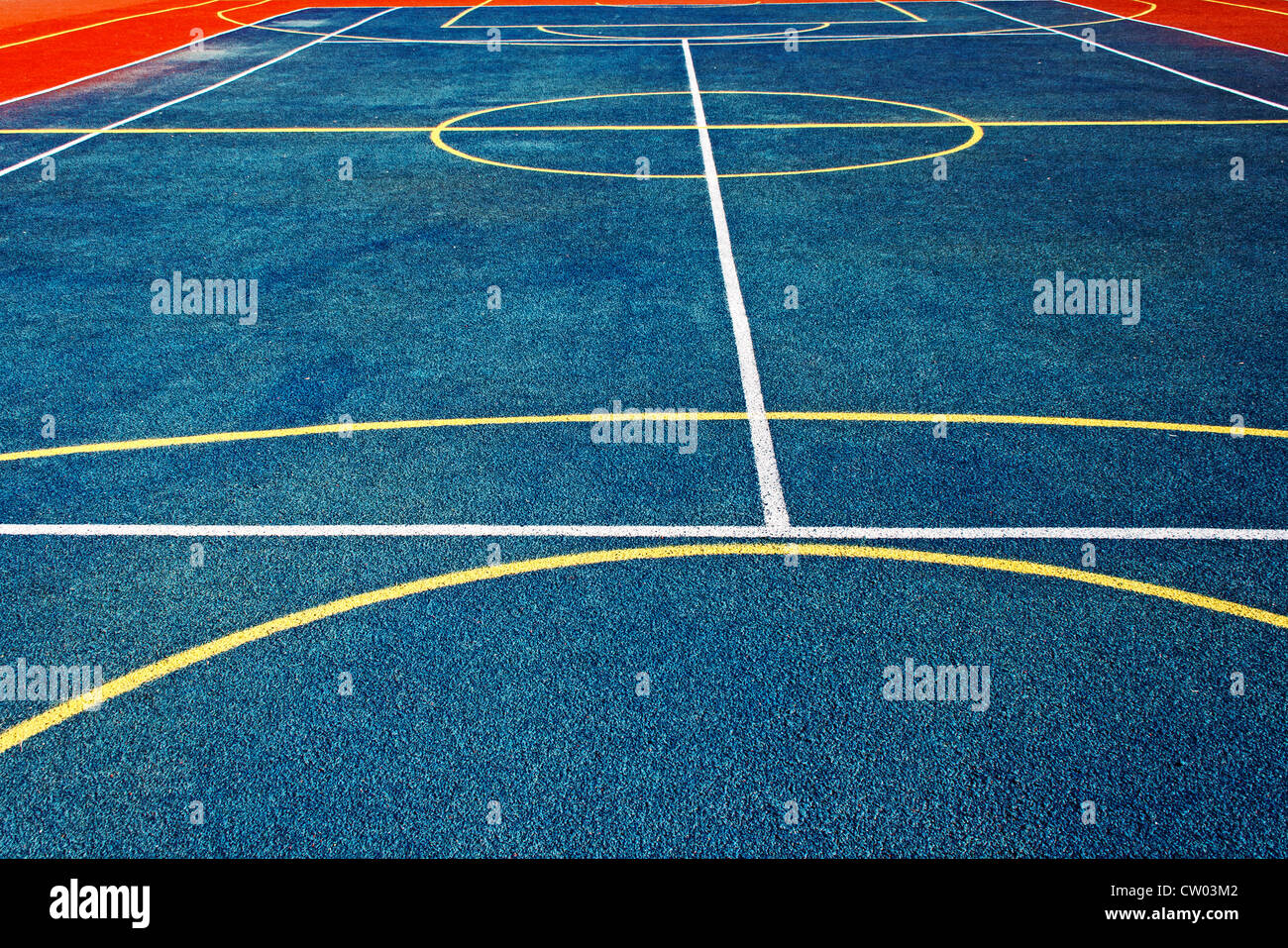 Sports field with synthetic turf and different markings, used in sports ...