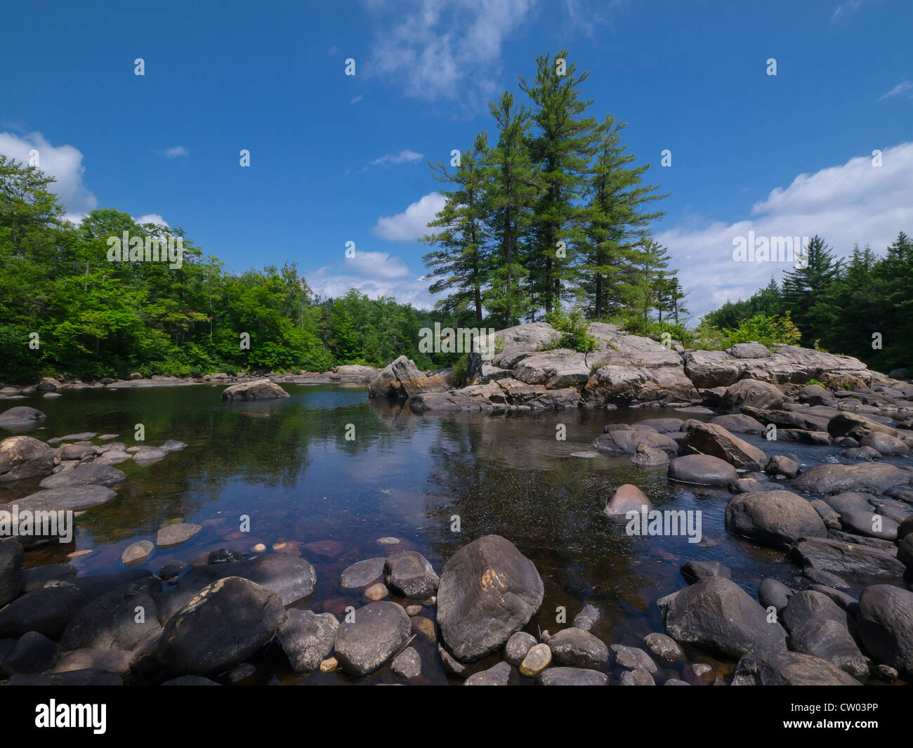 Moose River in the Adirondack Mountains of New York State Stock Photo ...