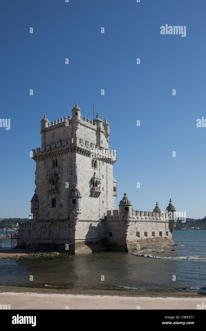 Castle built on coastline Stock Photo - Alamy