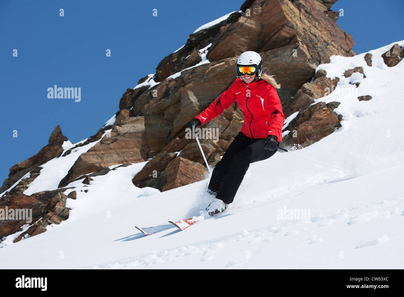 Snow skier hi-res stock photography and images - Alamy