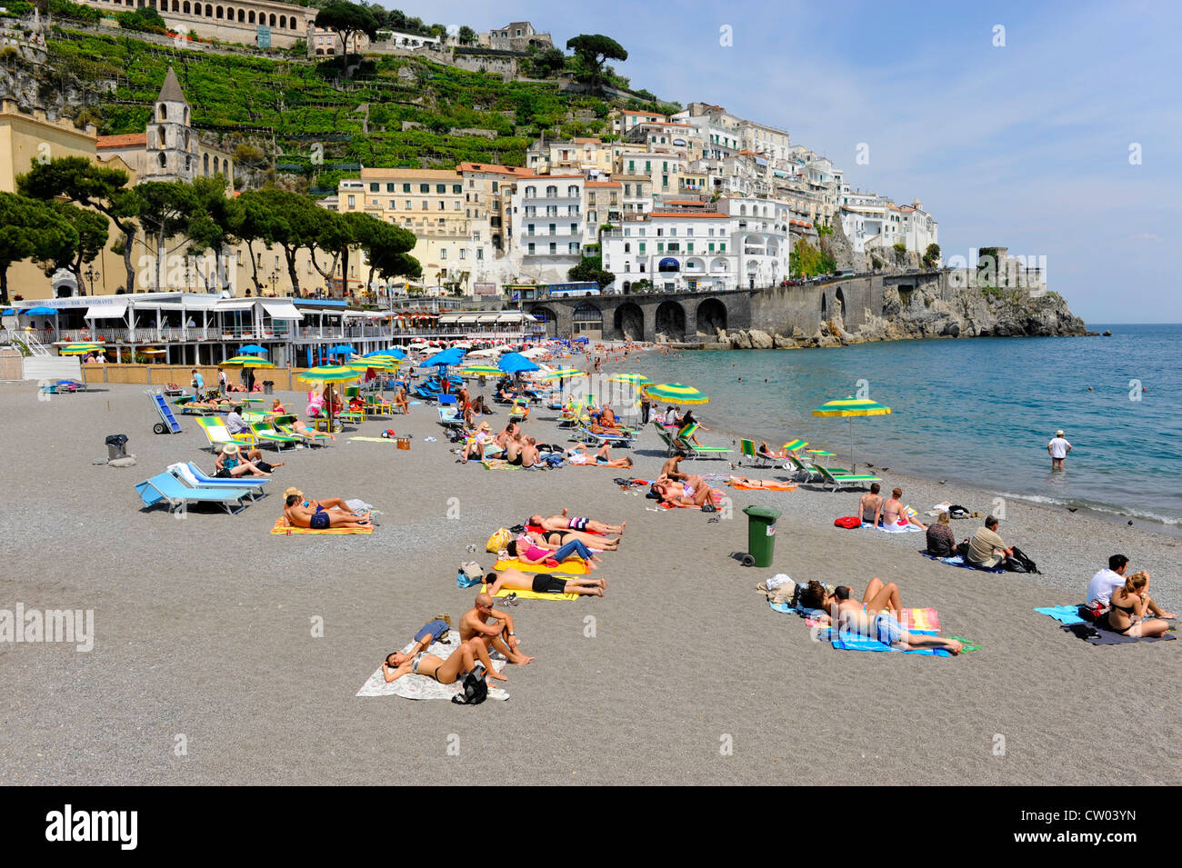 Beach Amalfi Italy Mediterranean Sea Coast Cruise Europe Stock Photo ...