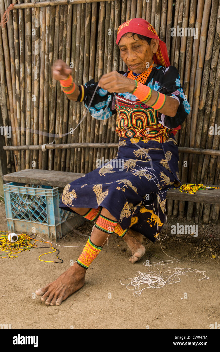 Kuna Indian of the San Blas Islands off the coast of Panama Stock Photo ...