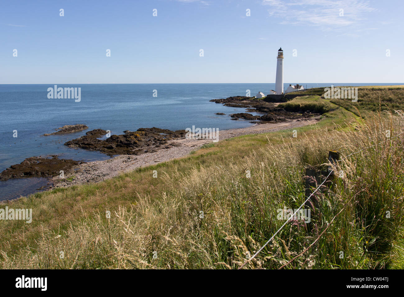 MONTROSE Scurdie Ness LIGHTHOUSE Angus East coast Scotland Stock Photo ...