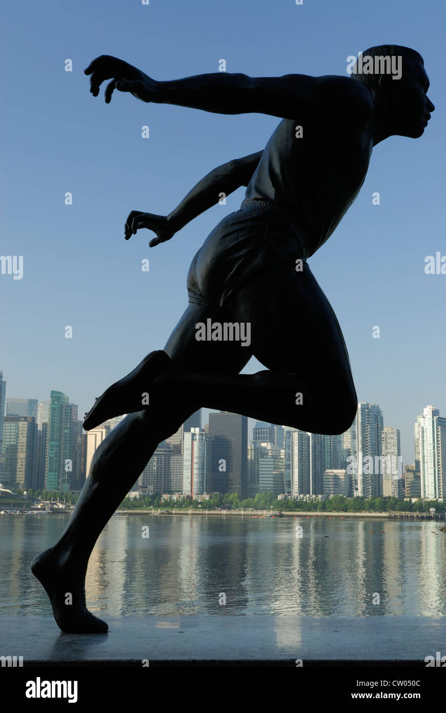 Statue of runner Henry "Harry" Winston Jerome with Vancouver City in ...