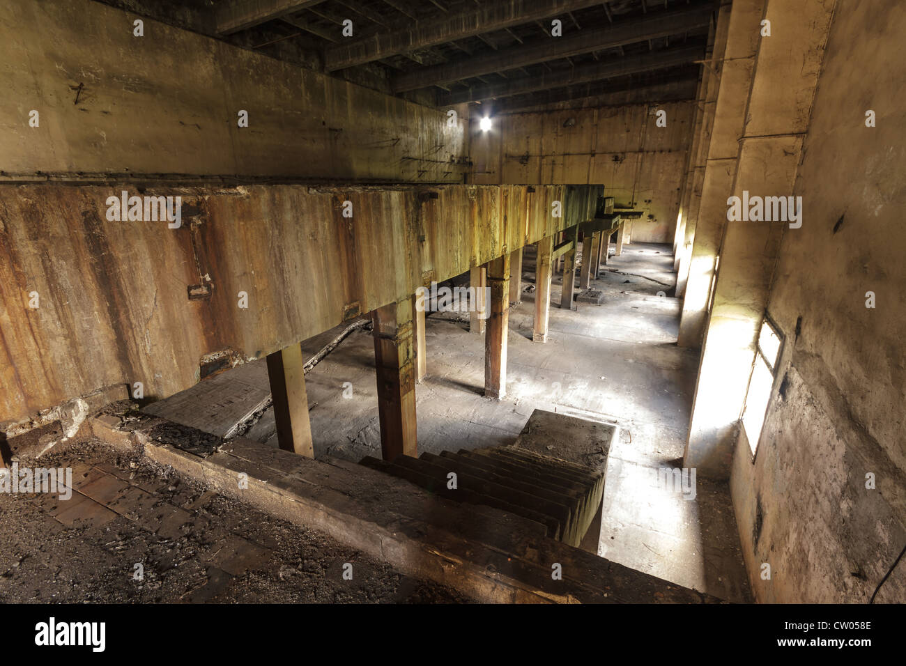 ruins of a very heavily polluted industrial factory, place was known as ...