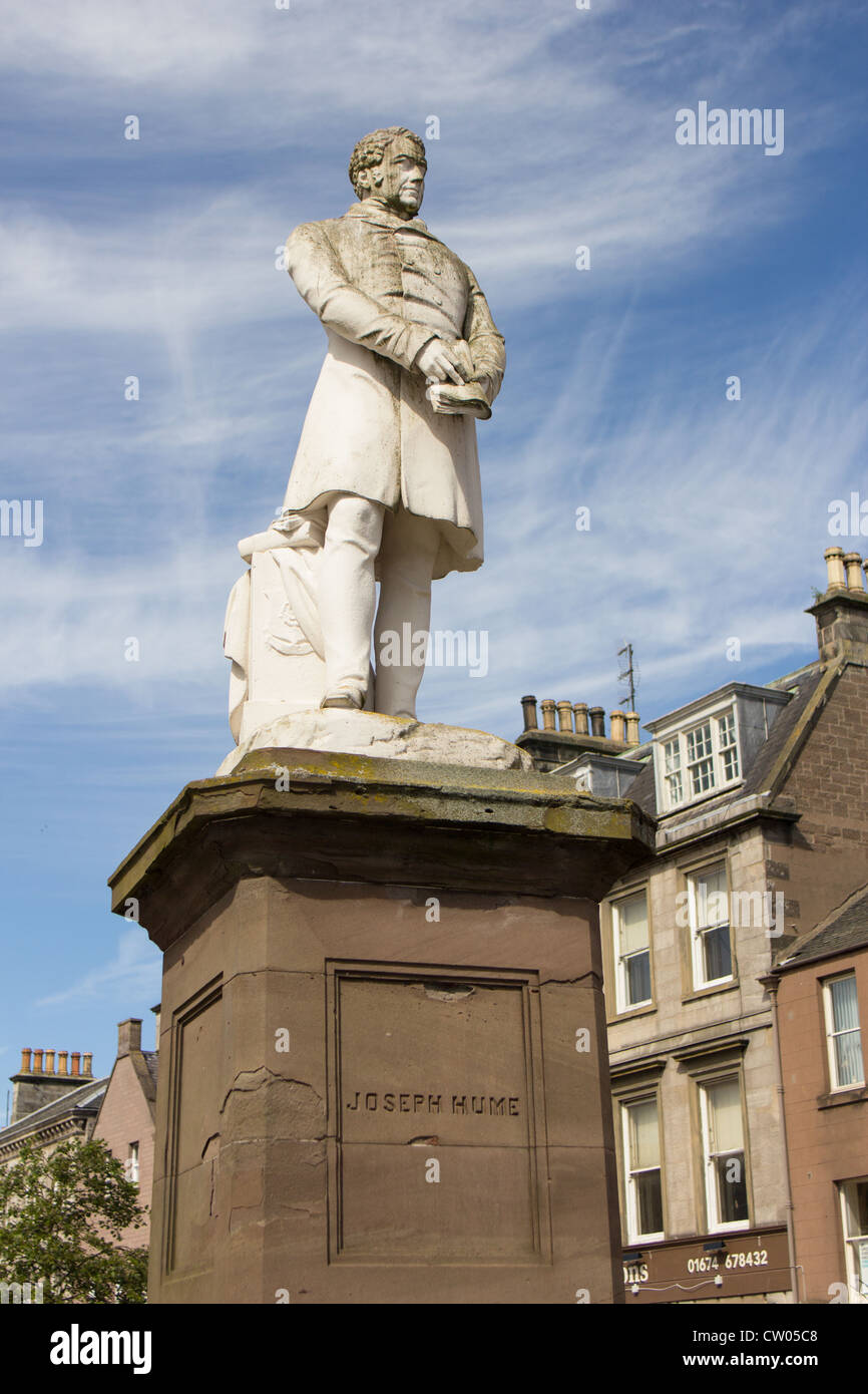 Statue to Joseph Hume Scottish radical politician. Montrose Scotland UK ...