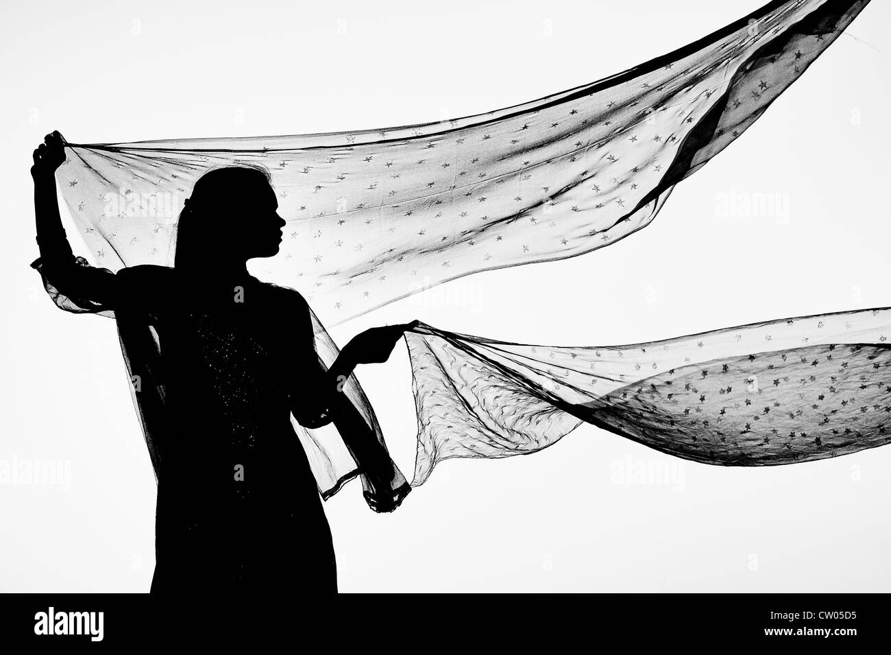 Indian girl silhouette hi-res stock photography and images - Alamy
