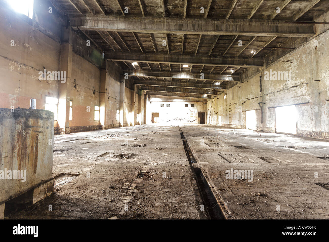 ruins of a very heavily polluted industrial factory, place was known as ...