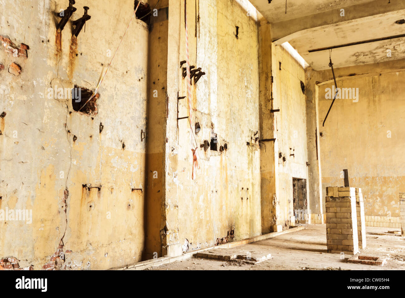 ruins of a very heavily polluted industrial factory, place was known as ...