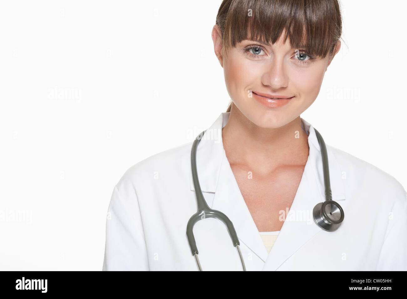 Smiling doctor wearing stethoscope Stock Photo - Alamy