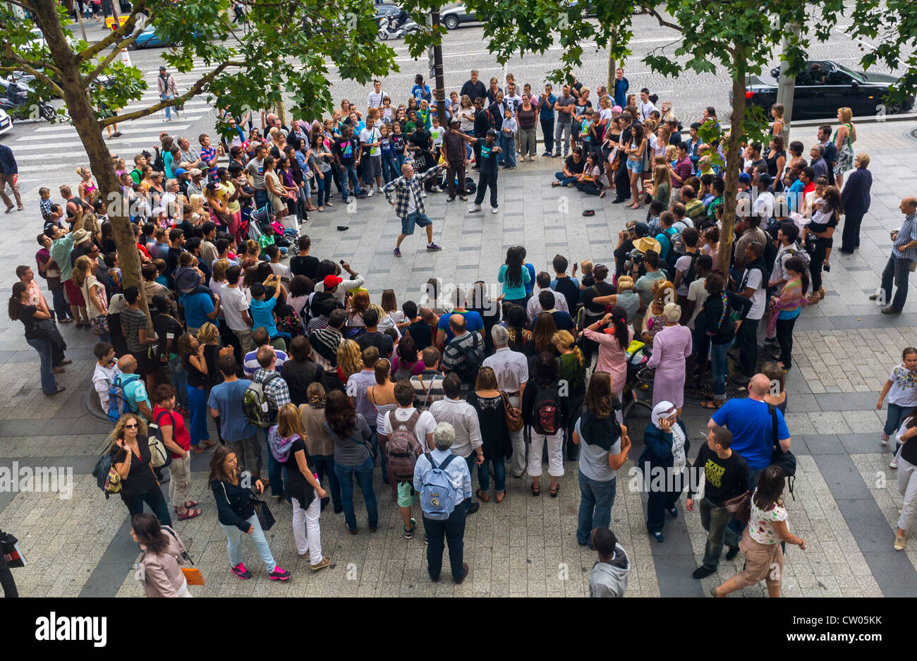 Crowds Of People On Street