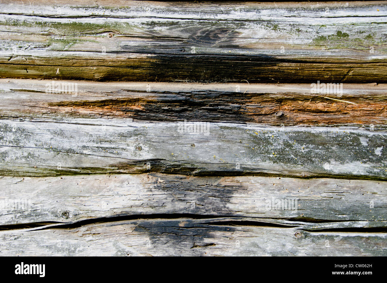 old and grunge wooden log wall background Stock Photo - Alamy