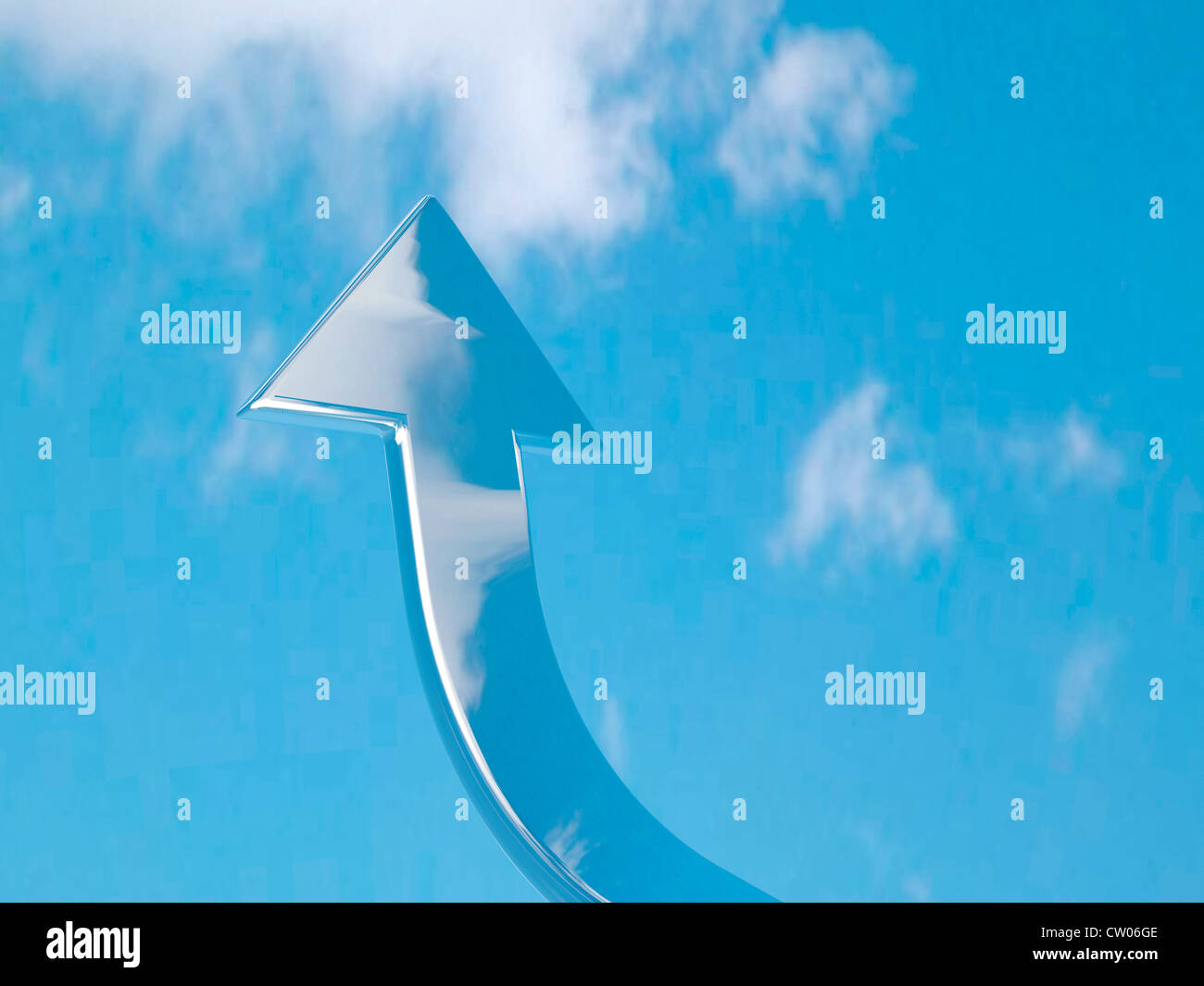 Arrow - aspire to sky - with clipping path Stock Photo - Alamy