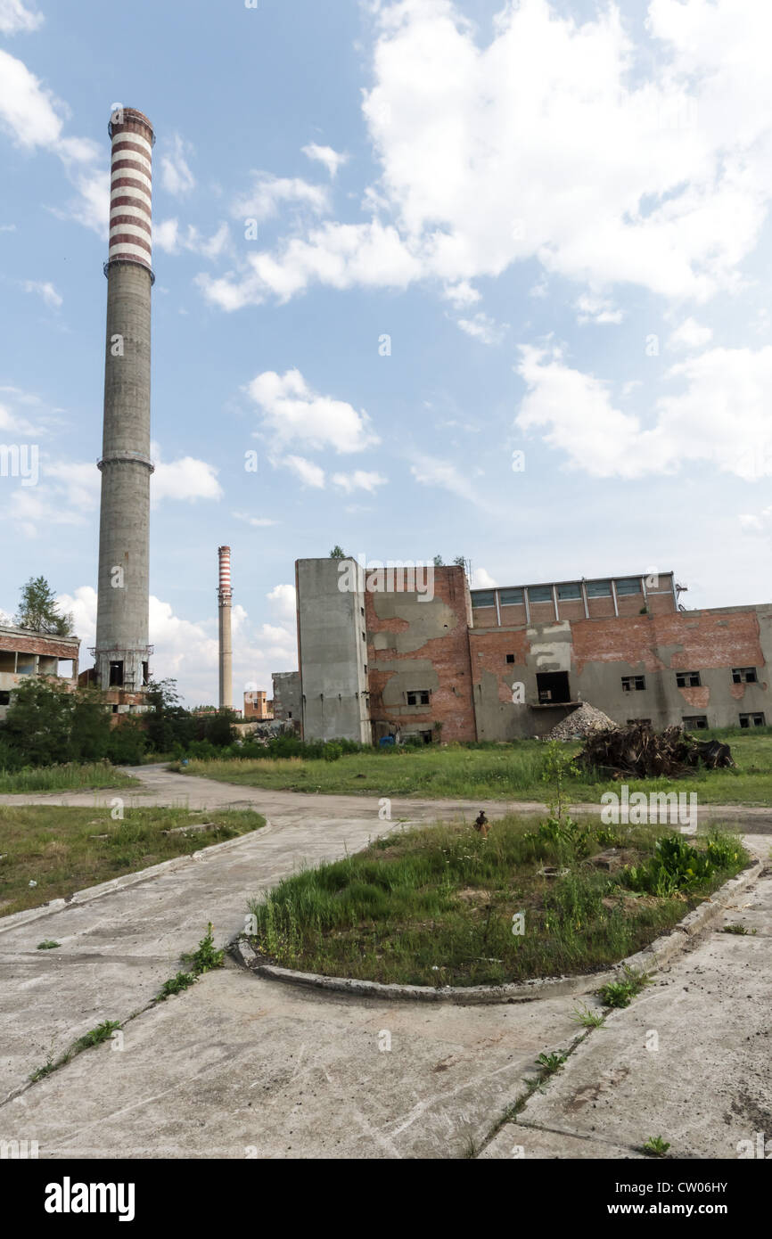 ruins of a very heavily polluted industrial factory, place was known as ...