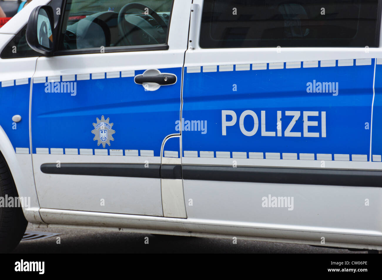 German Mercedes Benz Police Patrol Car Van of the German Federal Police ...