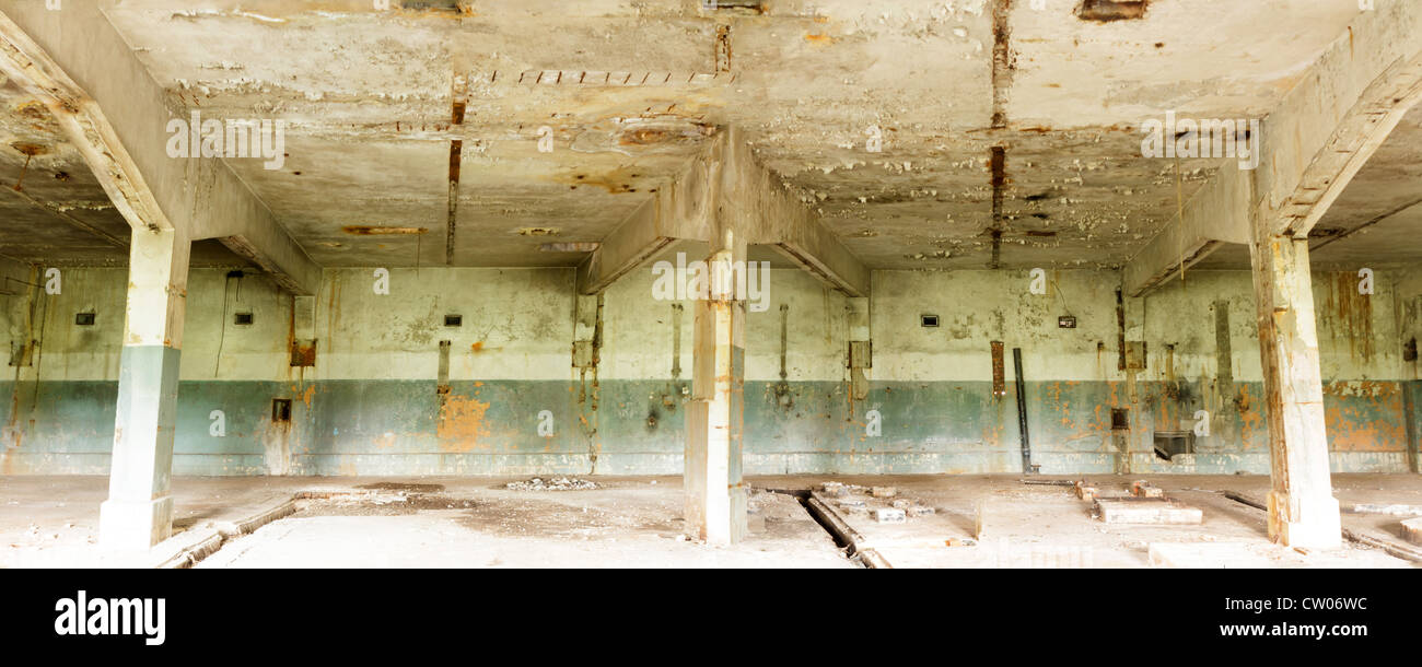 ruins of a very heavily polluted industrial factory, place was known as ...