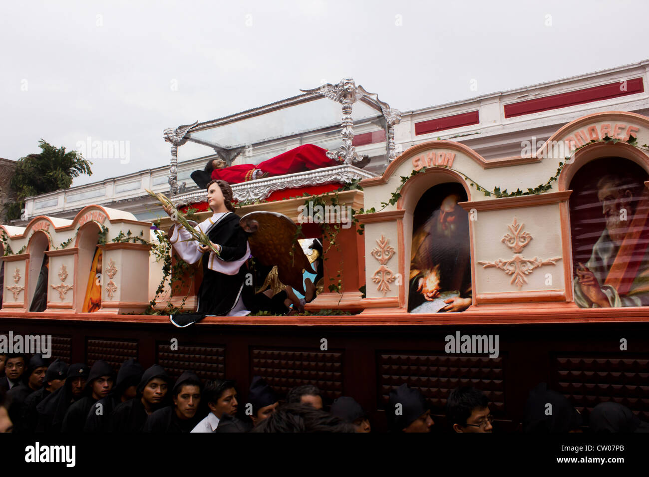 Burial procession for Jesus/ Procesion del Señor Sepultado Stock Photo ...