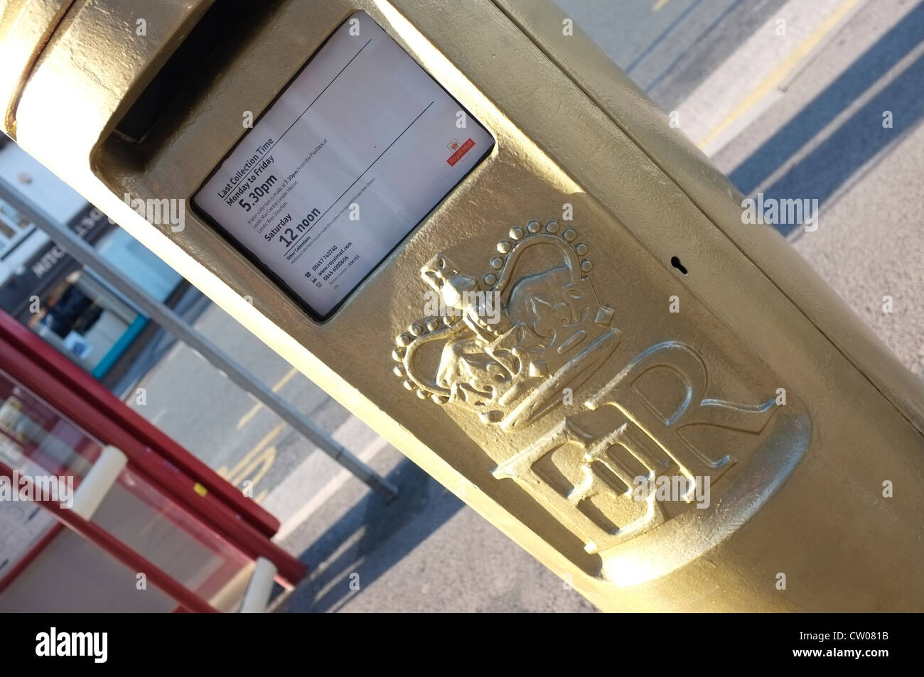 Gold Post Box in New Road Side, Horsforth, Leeds, where Alistair ...
