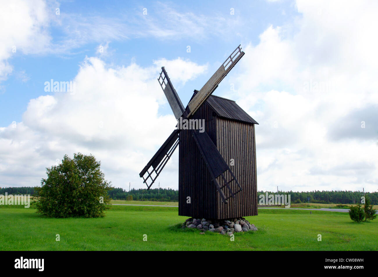 Ancient windmill on background blue hi-res stock photography and images ...