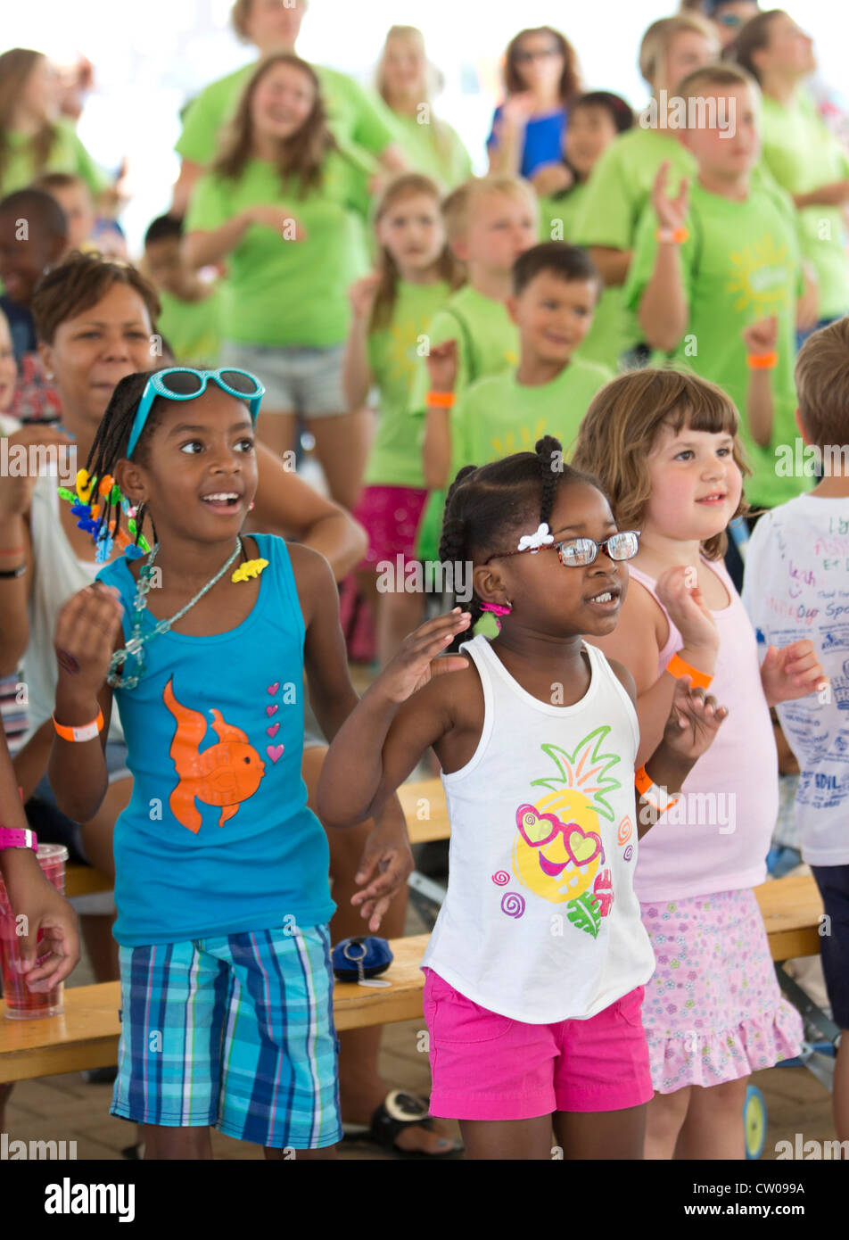 Detroit, Michigan - Children participate in a summer reading program ...