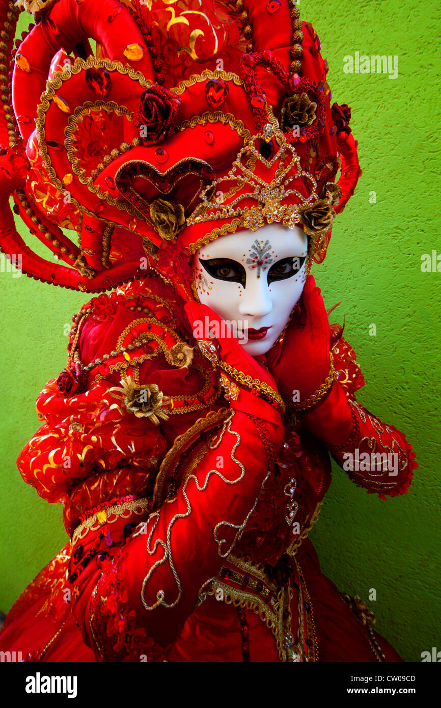 portrait of model during carnival celebration in venice Stock Photo - Alamy