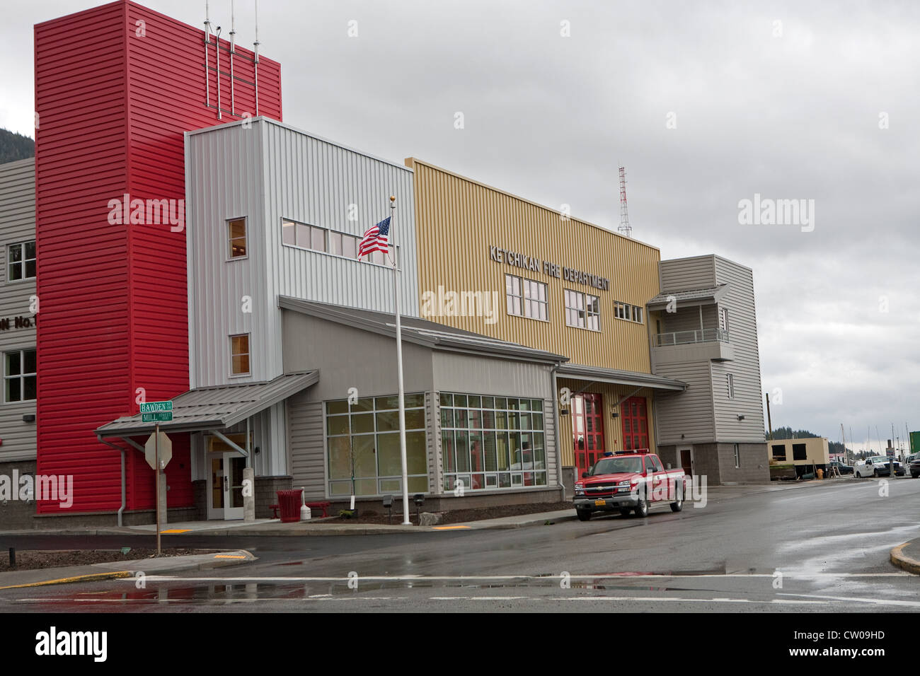 Fire Station in Ketchikan, Alaska, 2012 Stock Photo - Alamy