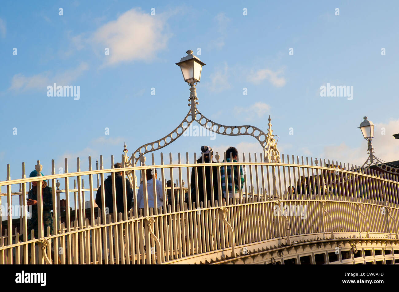 The Halfpenny Bridge in Dublin the capital city of Ireland Stock Photo ...