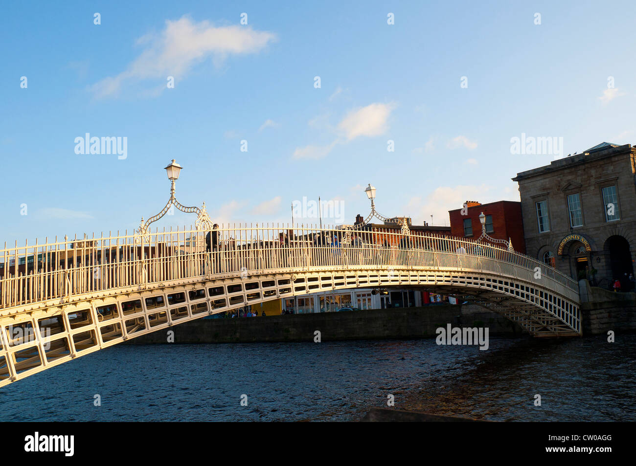The Halfpenny Bridge in Dublin the capital city of Ireland Stock Photo ...