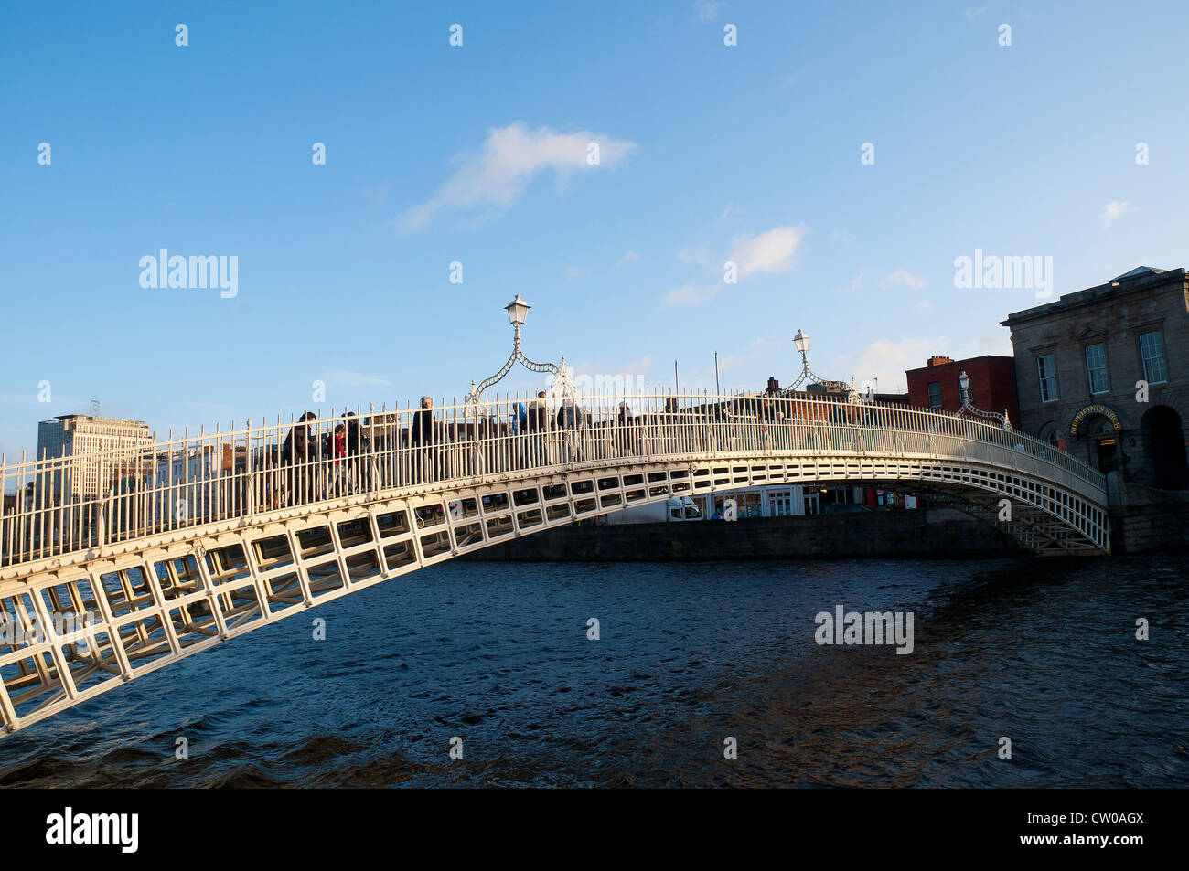 The Halfpenny Bridge in Dublin the capital city of Ireland Stock Photo ...