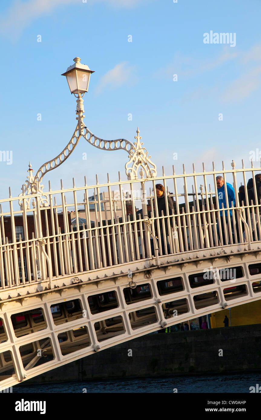 The Halfpenny Bridge in Dublin the capital city of Ireland Stock Photo ...