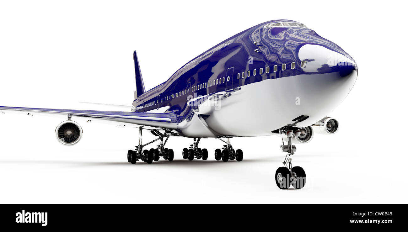 boeing 747 isolated on white background Stock Photo - Alamy