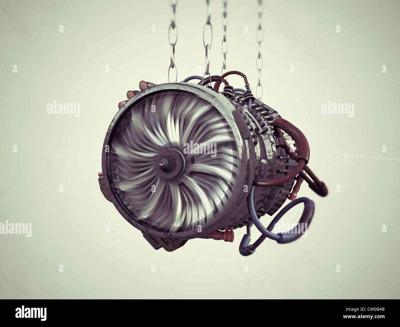 airplane engine isolated on white background Stock Photo - Alamy