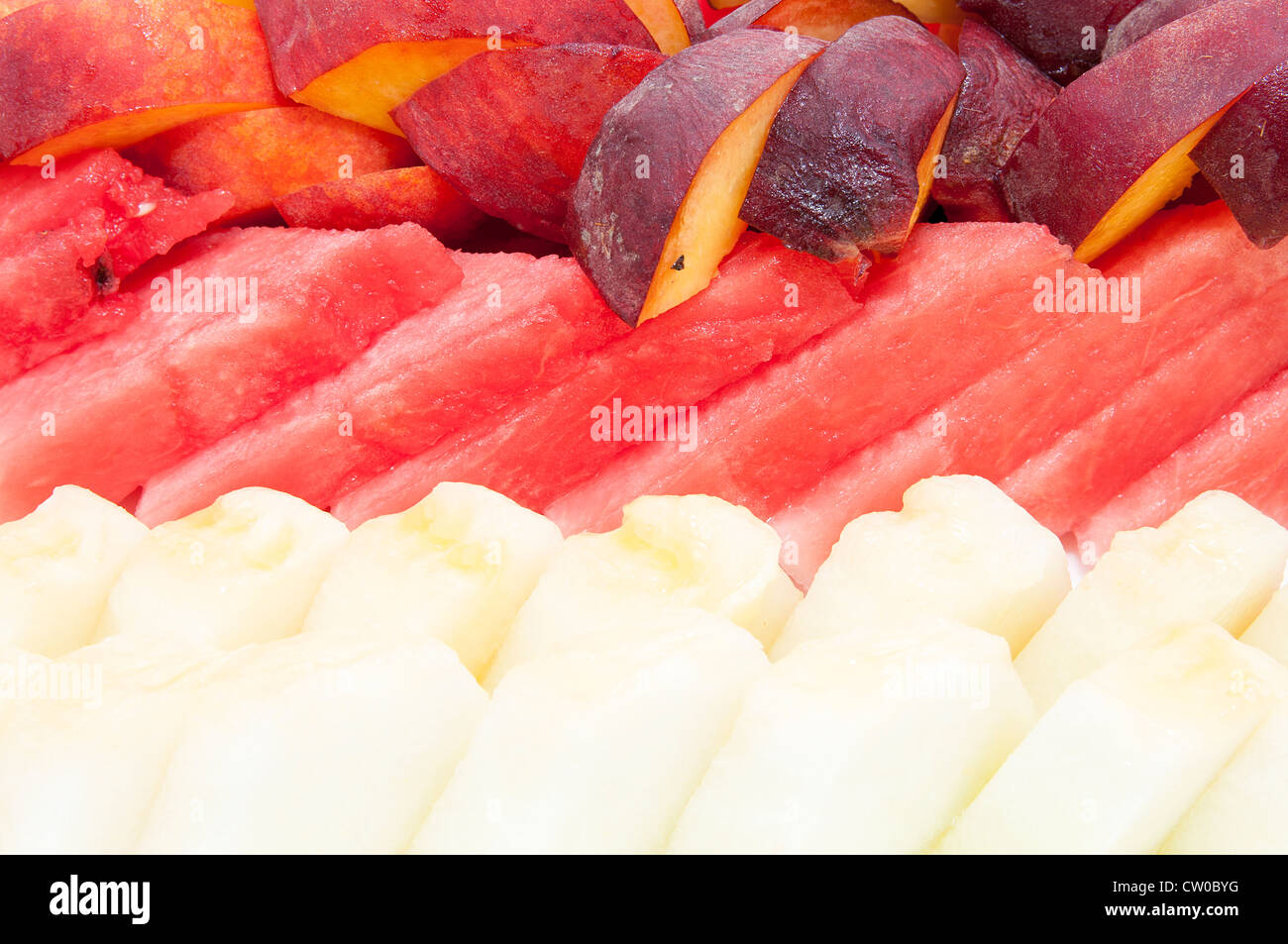a plate of sliced Stock Photo - Alamy