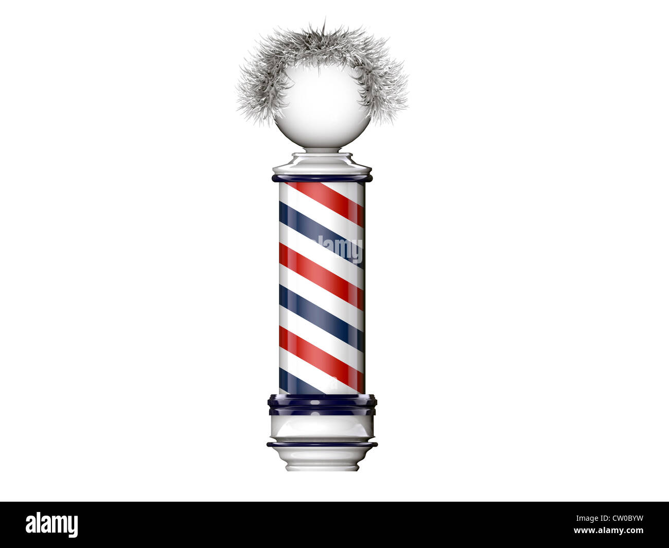 barber pole isolated on white background Stock Photo - Alamy