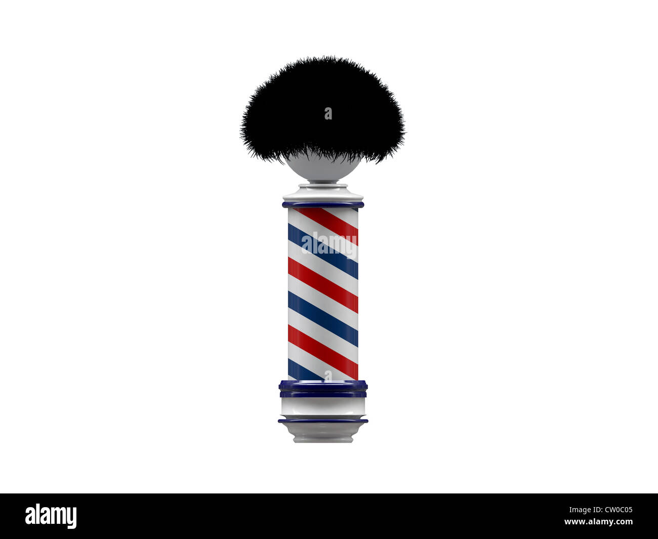 barber pole sign isolated on white background Stock Photo - Alamy
