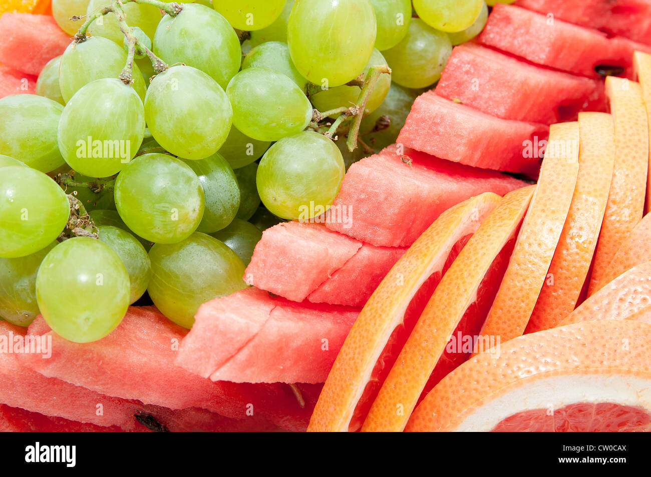 a plate of sliced Stock Photo - Alamy