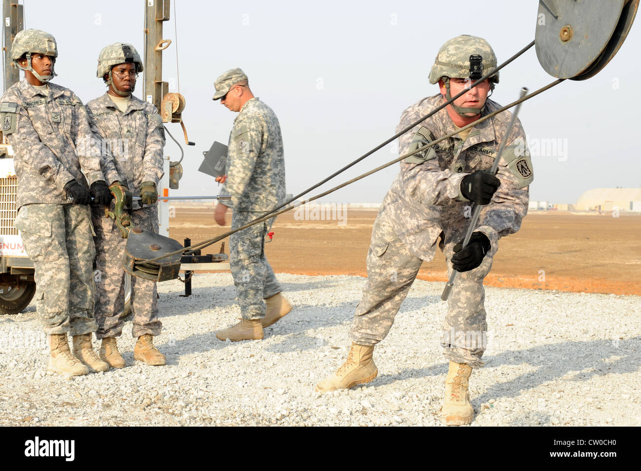 U.S. Army Staff Sgt. Howard Clifford, safety NCO in charge crew chief ...