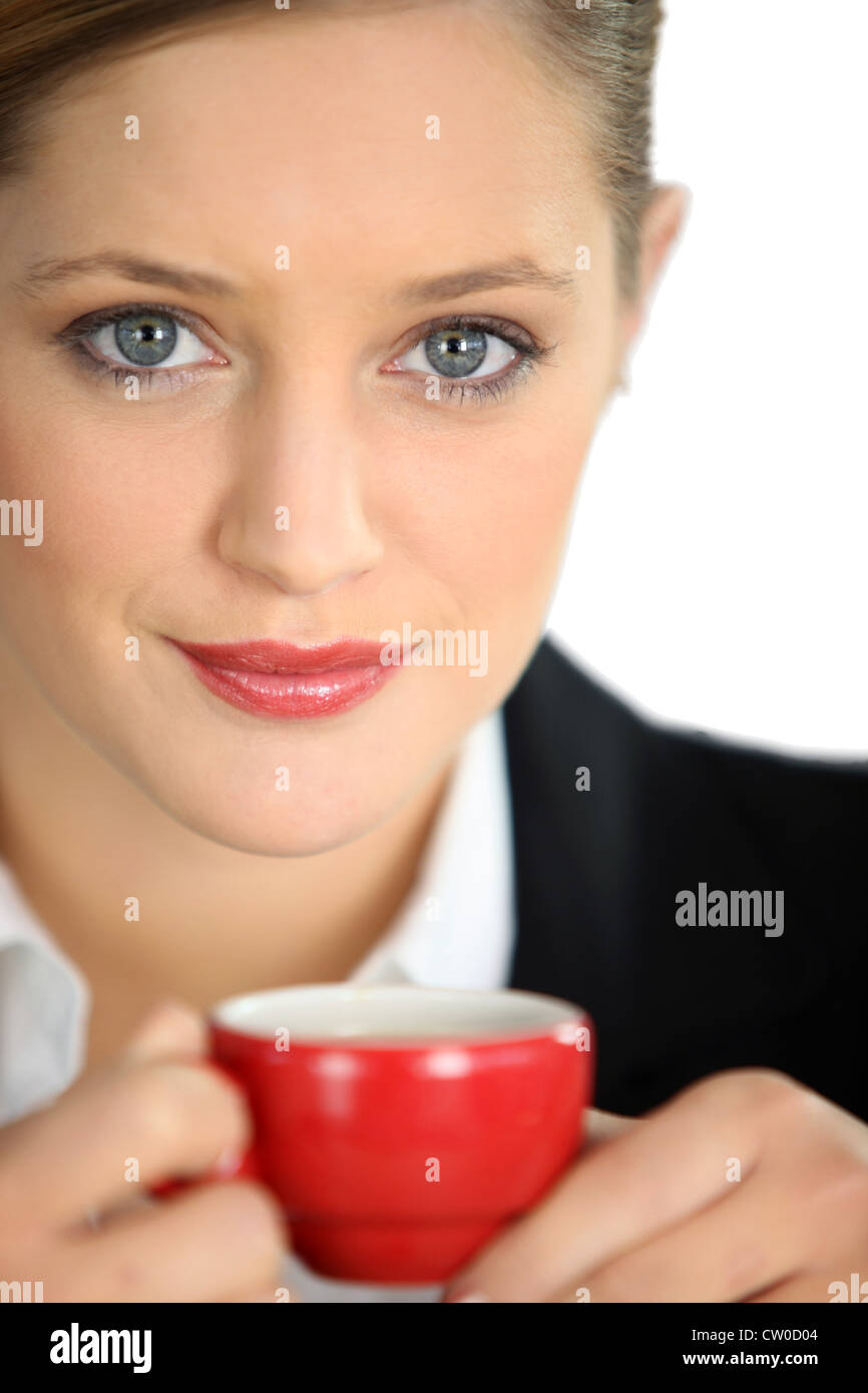 Woman drinking coffee Stock Photo - Alamy Woman drinking coffee Stock Photo - Alamy