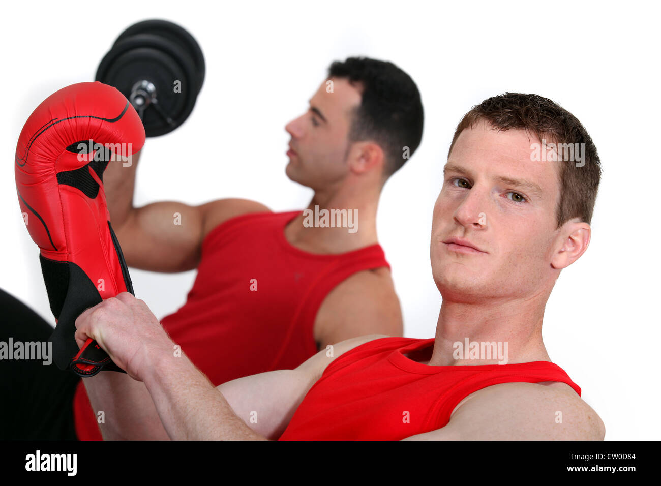 Man training biceps curls in hi-res stock photography and images - Alamy