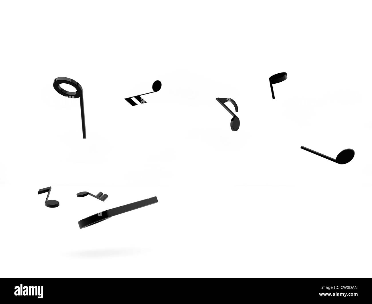 notes falling on white floor Stock Photo - Alamy