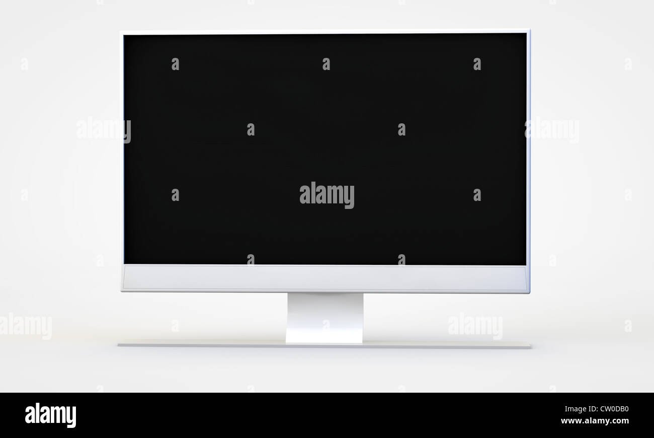 blank monitor isolated on white background Stock Photo - Alamy