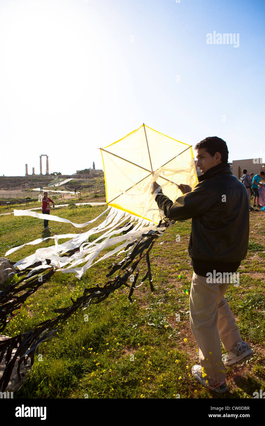 Children kite flying Amman Jordan Middle East Stock Photo - Alamy